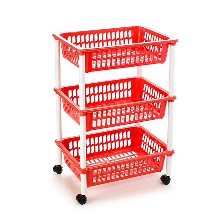 PLASTIC FORTE 3 tier basket trolley | Shopee Philippines