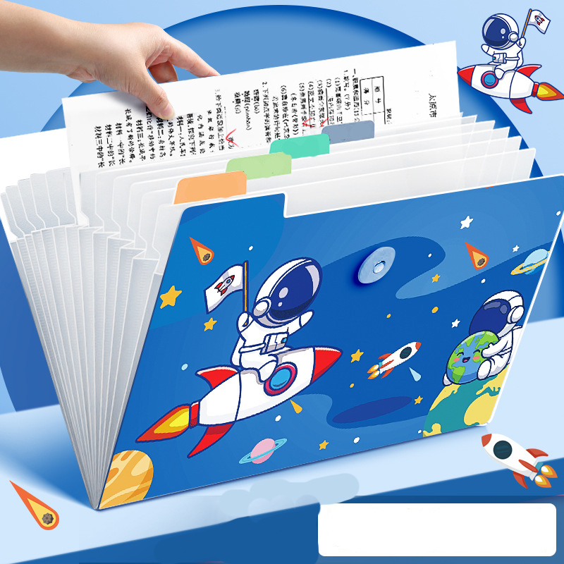 8/12Pockets A4 Cartoon Multi-Layer Folder Expanding File School Paper ...