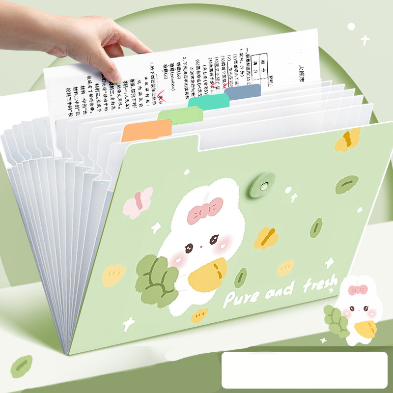 8/12Pockets A4 Cartoon Multi-Layer Folder Expanding File School Paper ...