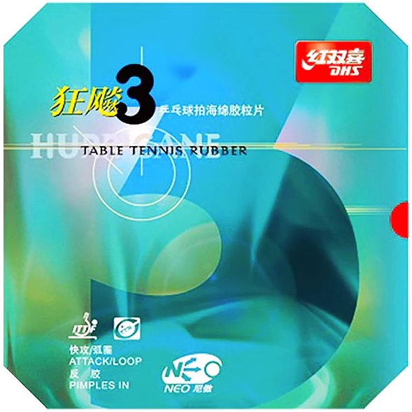 DHS Hurricane 3 Neo Rubber Original Hurricane3 III Table Tennis ...