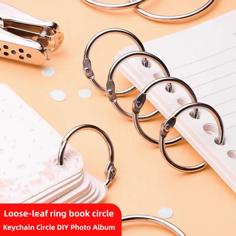 2Pcs Metal Loose Leaf Book Binder Hoop Ring Handwork Multifunctional ...
