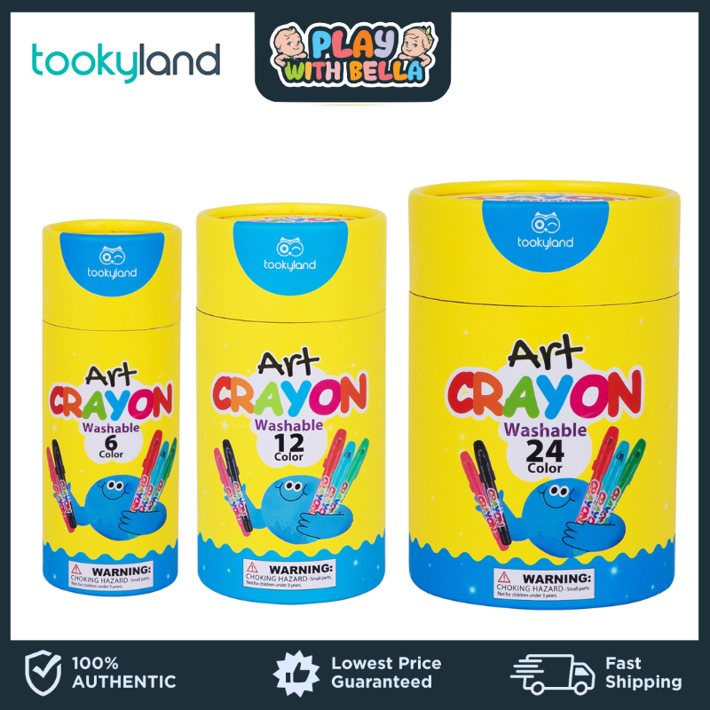 Tookyland Silky Soft Crayons Washable Safe for Kids 6/12/24 | Shopee ...