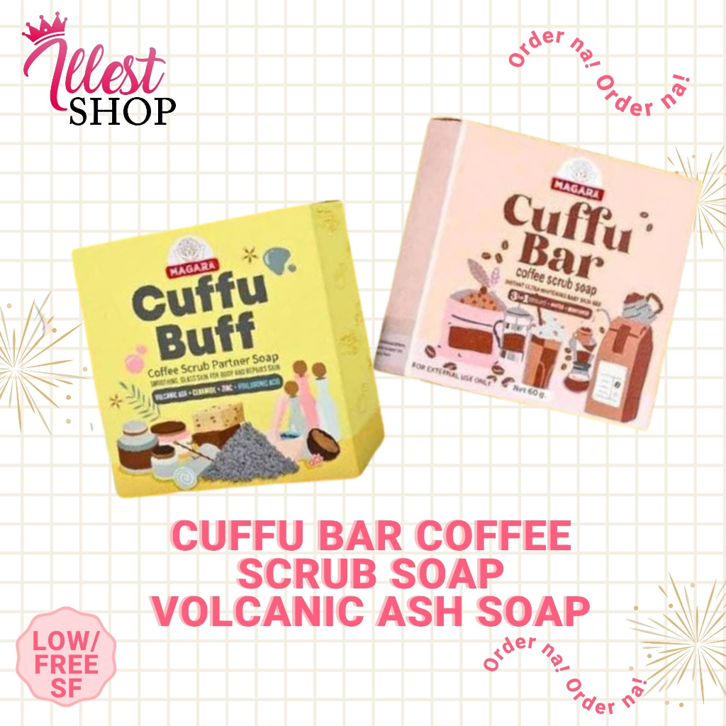 Cuffu Bar Coffee Scrub Soap Cuffu Buff Volcanic Ash Soap | Shopee ...
