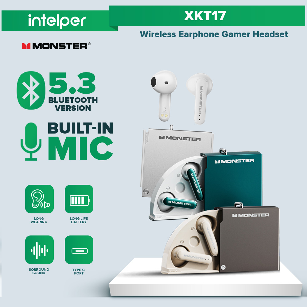 Intelper Monster XKT17 TWS Earphone Bluetooth 5.3 HIFI Sound Quality Smart Touch Semi-in-ear ...
