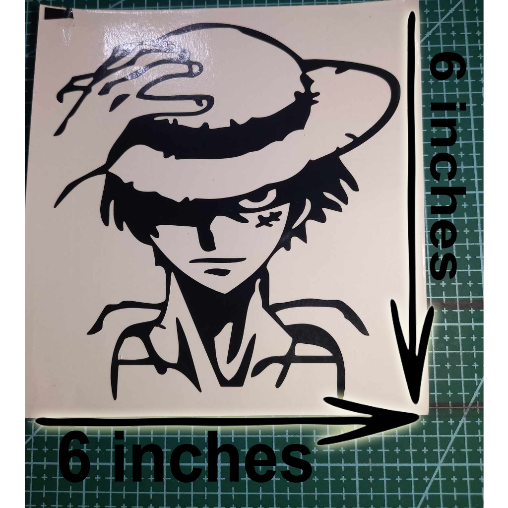 VINYL CUT DECAL STICKER GLOSSY LUFFY | Shopee Philippines