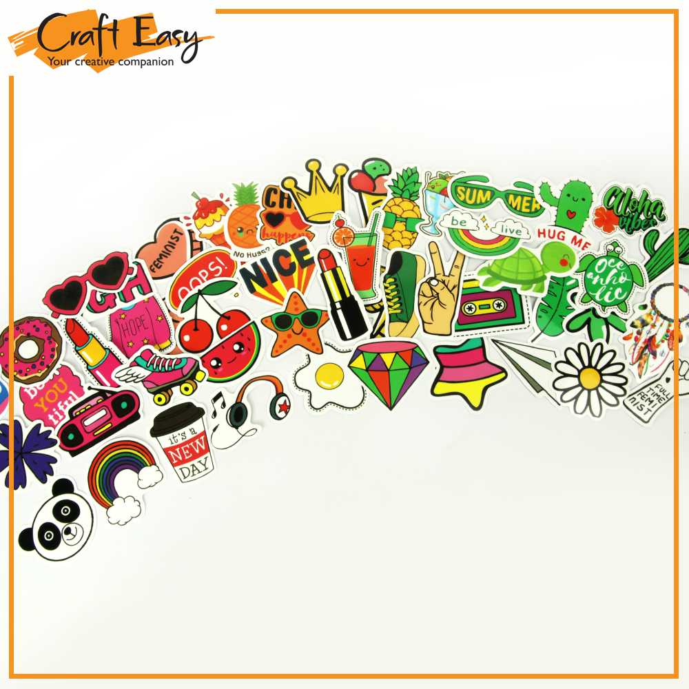 Craft Easy Stickers - Young & Vibrant Theme (Assorted - 50 pcs ...