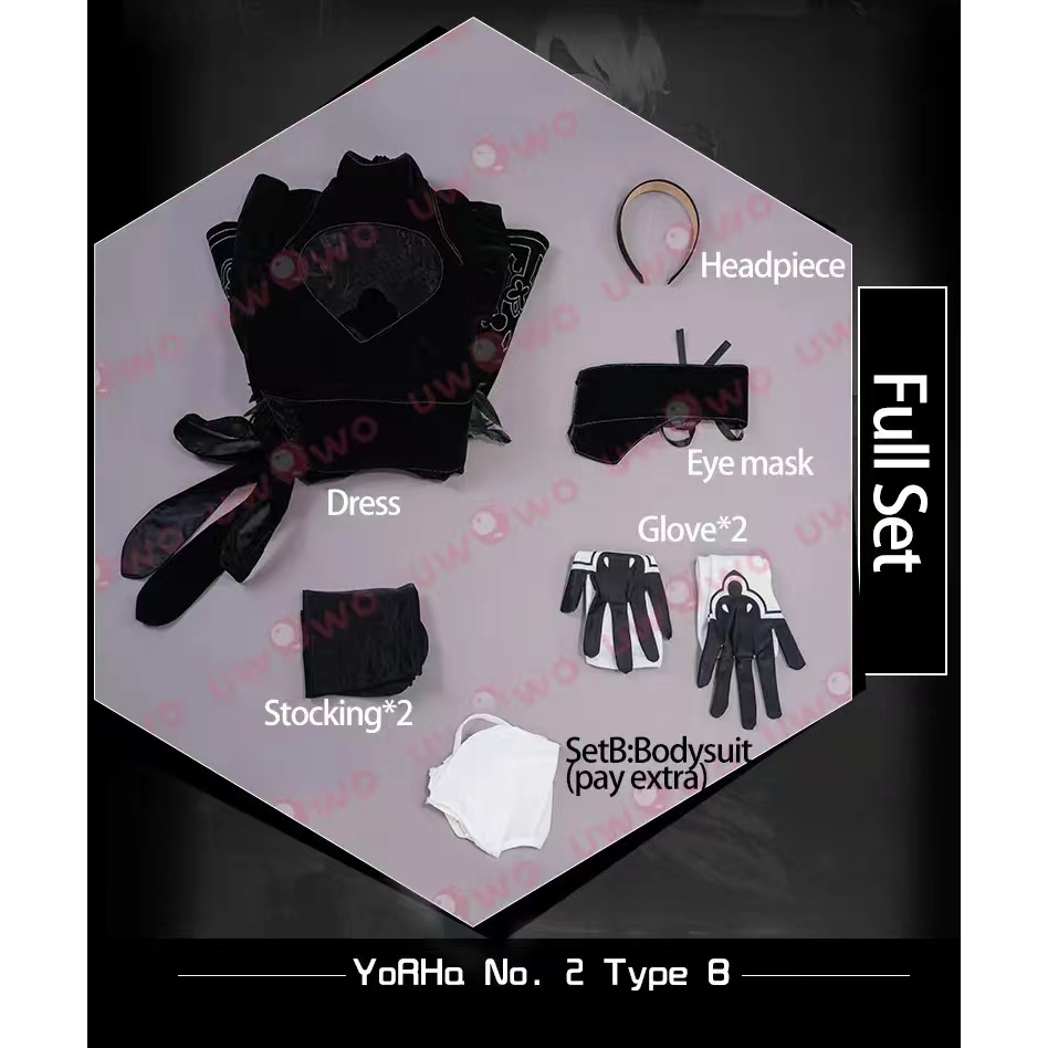 UWOWO Game Nier: Automata Yorha 2B Cosplay Costume LUXurious No.2 Type ...