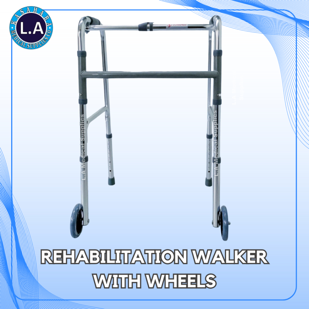 Rehabilitation Walker With Wheels/ Adult Walker with Wheels | Shopee ...