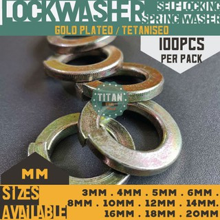 50pcs - 24MM Lockwasher / Lock Washer (Gold Plated / Tetanised) aka ...
