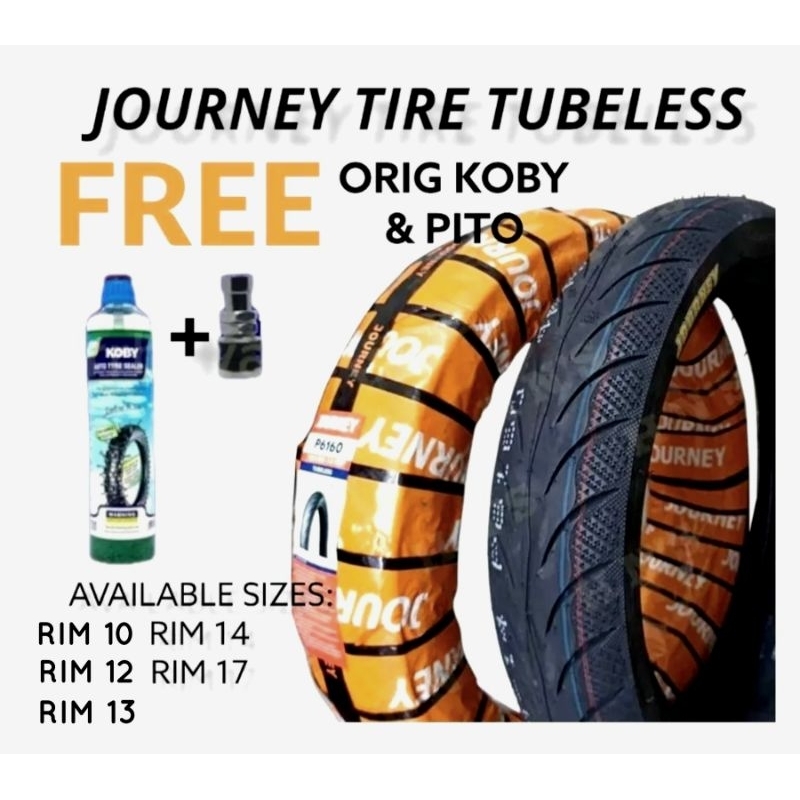 JOURNEY TUBELESS TIRES P6160 (FREE PITO AND SEALANT) | Shopee Philippines
