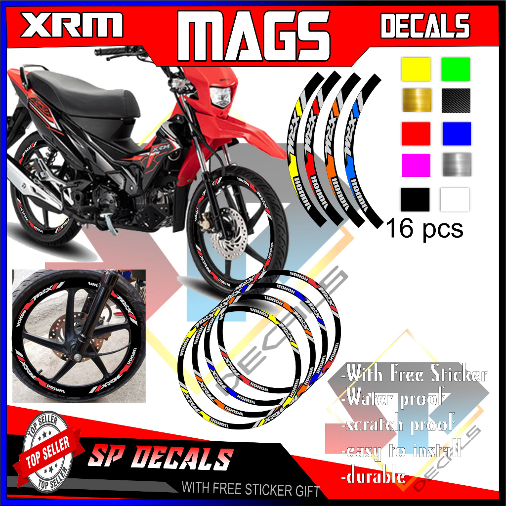 XRM CARB & FI MAGS STICKER DECALS (Pair Front and Rear) DURABLE & HIGH ...