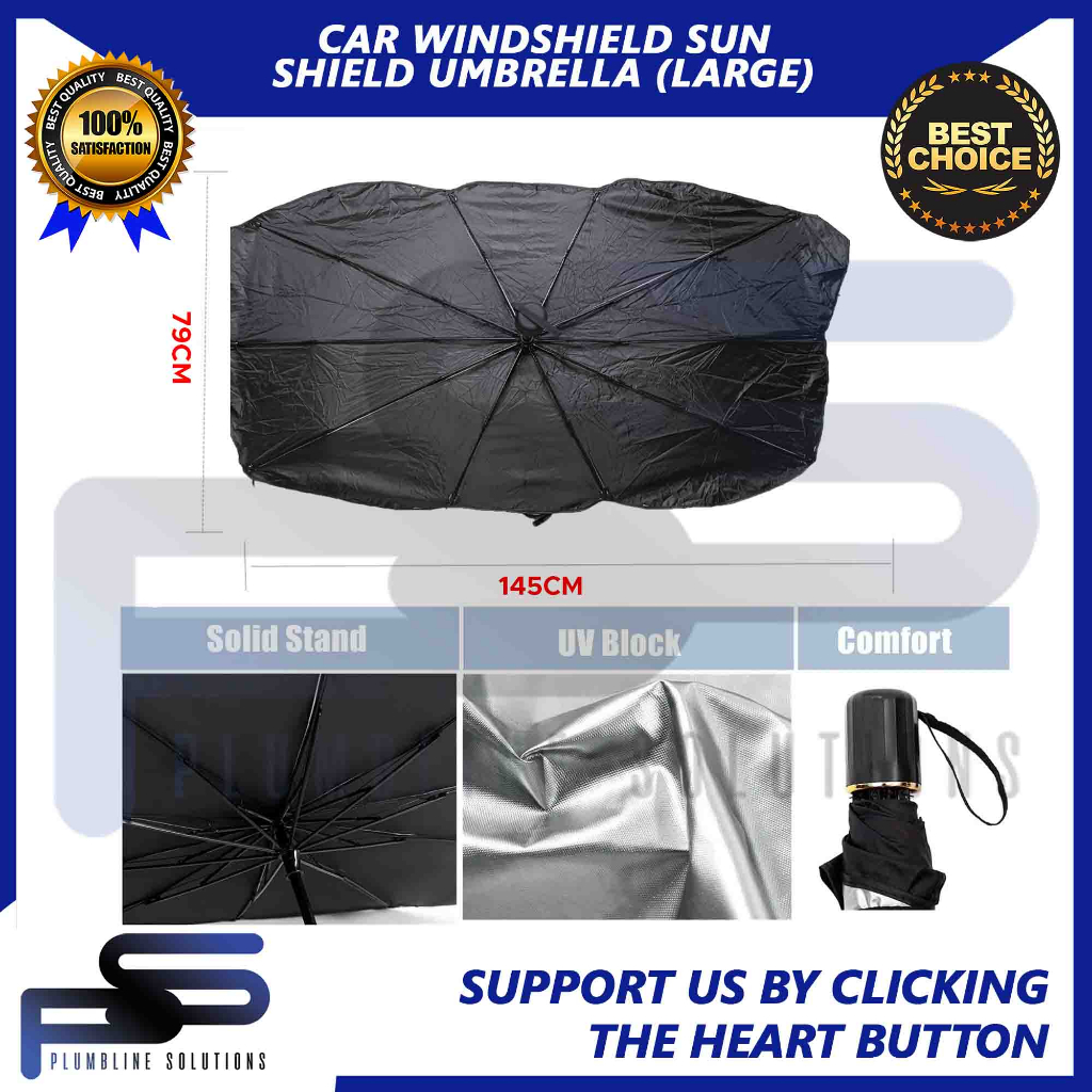 Universal Car Umbrella Sun Shade Foldable Windshield Cover Sun ...