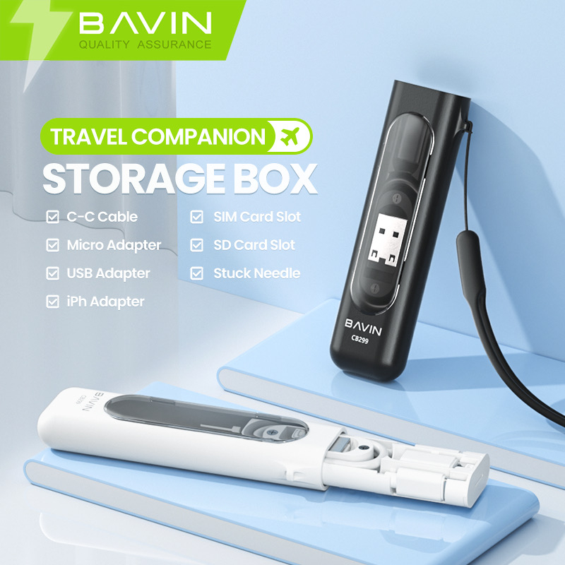 BAVIN CB299 7 In 1 Multifunctional Data Cable Storage Box Travel ...