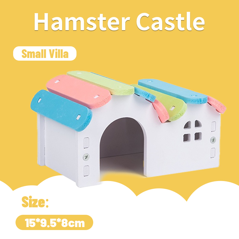Hamster Castle Small Pet Sleeping House Hideout Cabin Hamster Toy ...