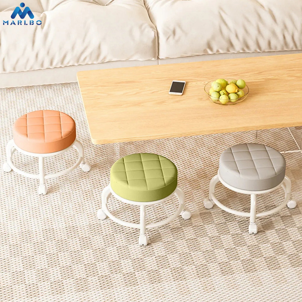 Stool With Wheels Beauty Massage Salon Chairs Office Footstool ...