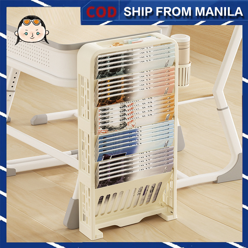 Multi-layer Books Organizer Rack Movable Under the Table Bookshelf with ...