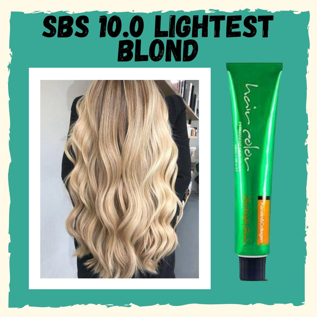 SUNBRIGHT SERIES HAIR COLOR 10.0 LIGHTEST BLOND (100ML) | Shopee ...