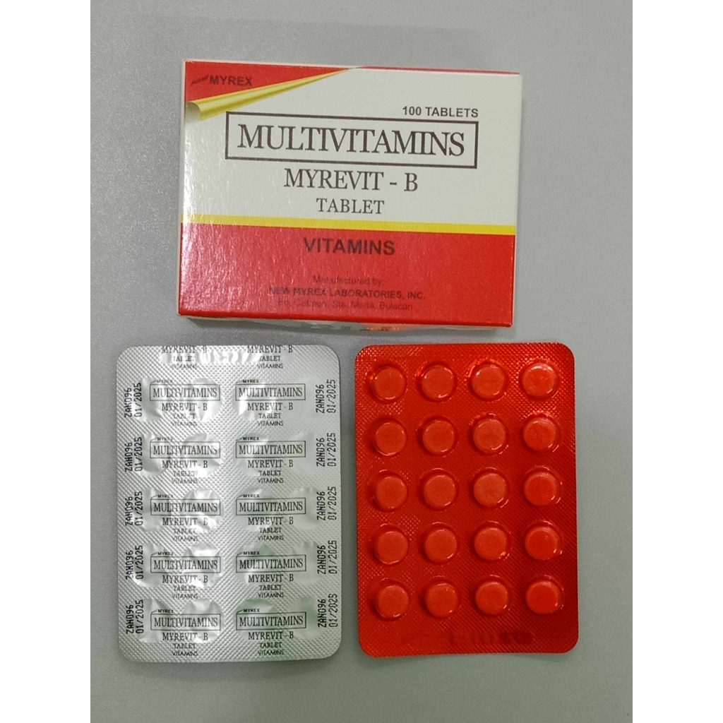 MYREVIT-B (B-COMPLEX) TABLETS 100'S PER BOX | Shopee Philippines