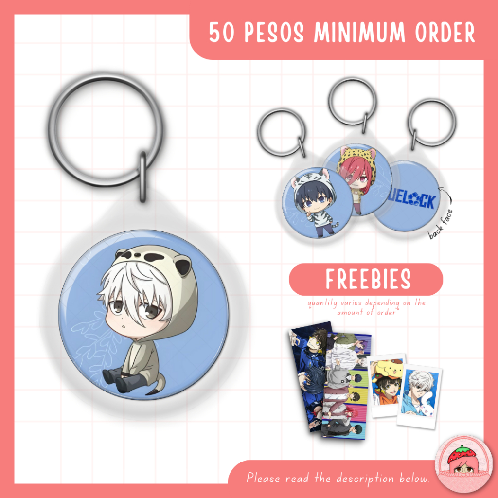 BLUE LOCK ANIME ACRYLIC KEYCHAINS CHIBI PASTEL BLUE | Shopee Philippines