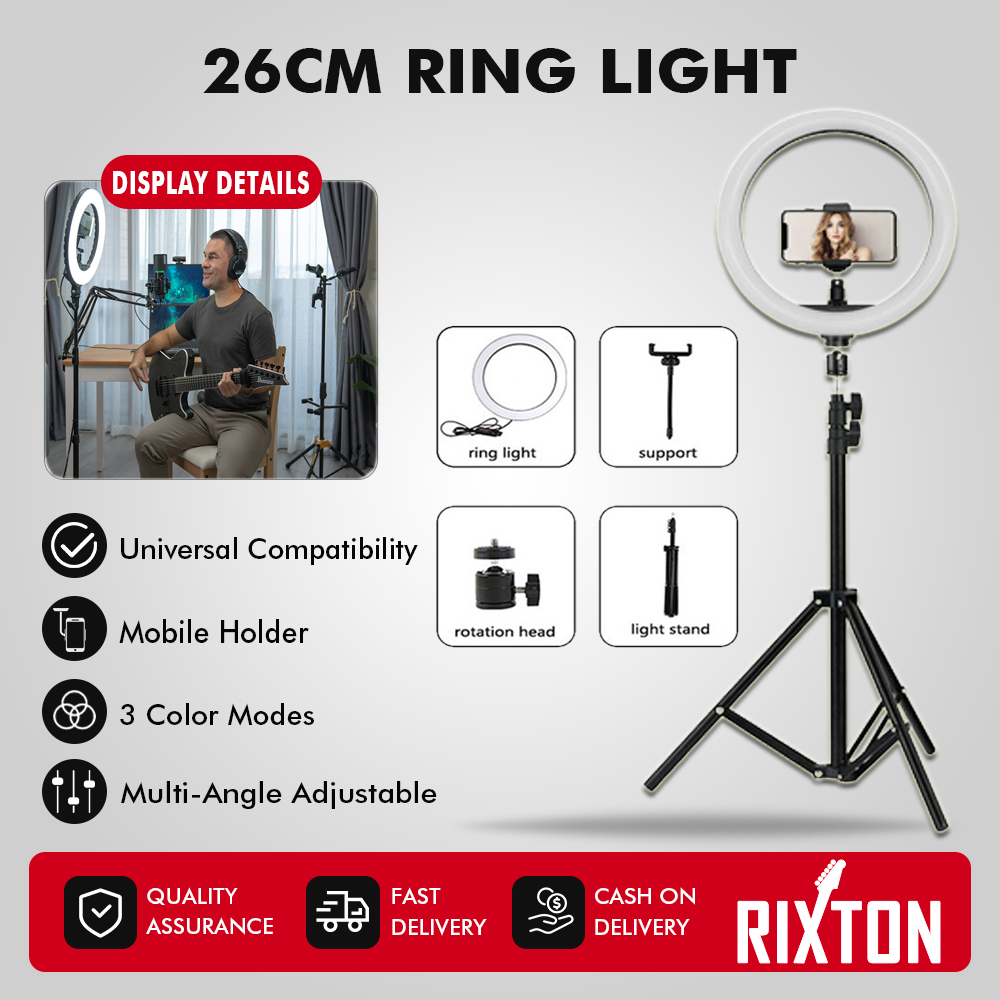 RIXTON Led Ring Light with Stand And Phone Holder Photo Studio ...