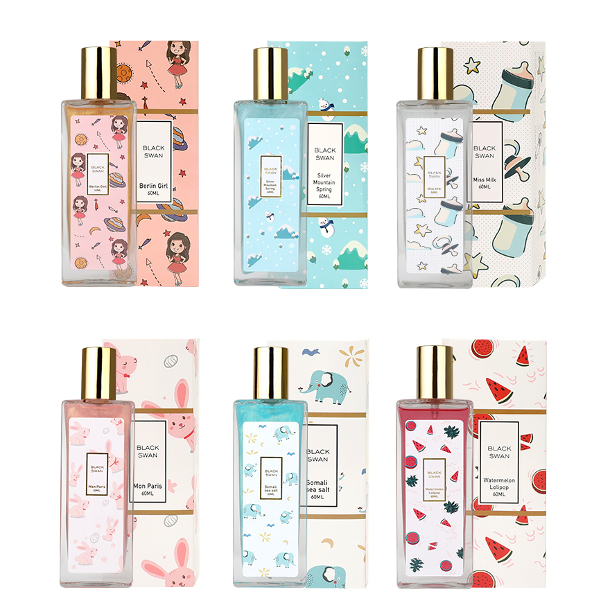 BLACK SWAN Colorful Shimmer Body Mist Perfume 60ml For Men Women gift ...