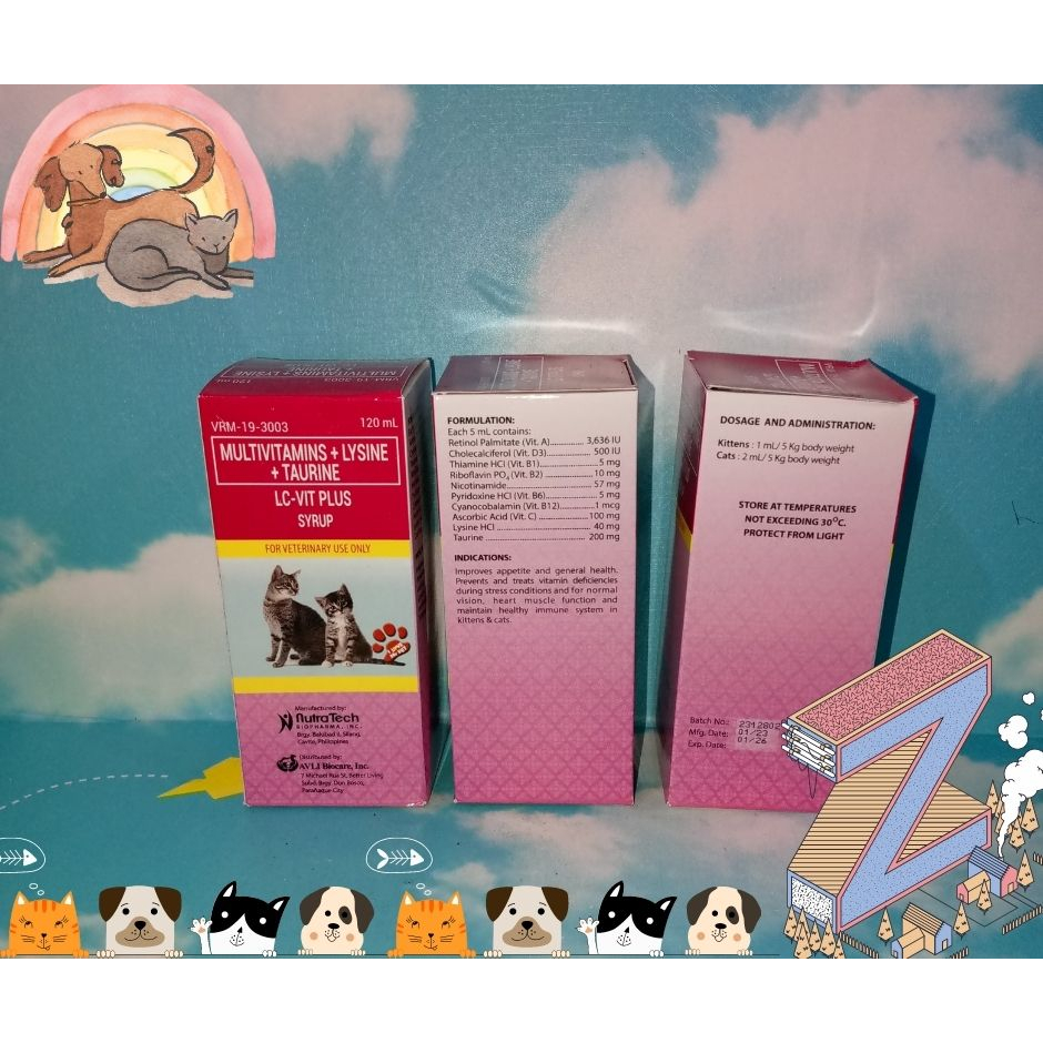 LC VIT PLUS Syrup for CATS 120ml with Free Syringe | Shopee Philippines
