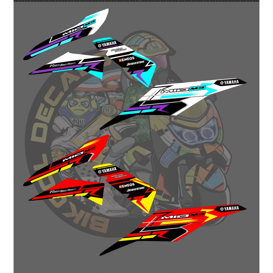 MIO I 125 M3 STRIP DECALS 2 BIKCOL DECALS | Shopee Philippines