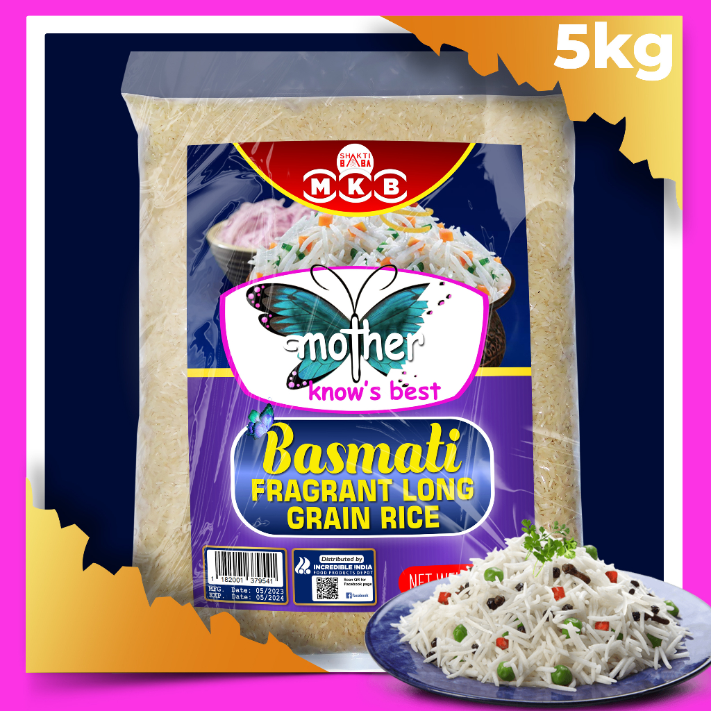 Mother Know's Best Fragrant Long Grain Basmati Rice 5kg | Shopee ...