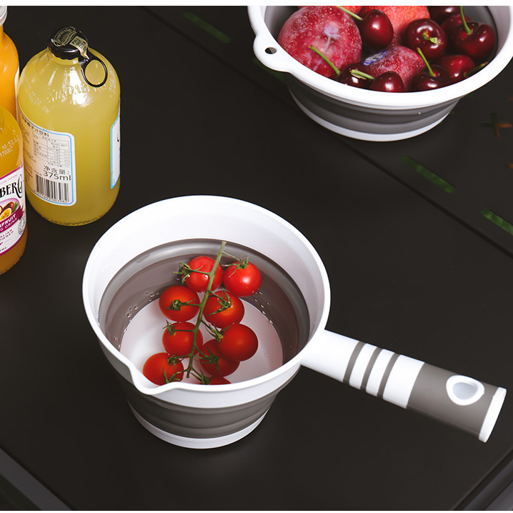 Multi-Purpose Collapsible Silicon Water Scoop Dipper Foldable Water ...