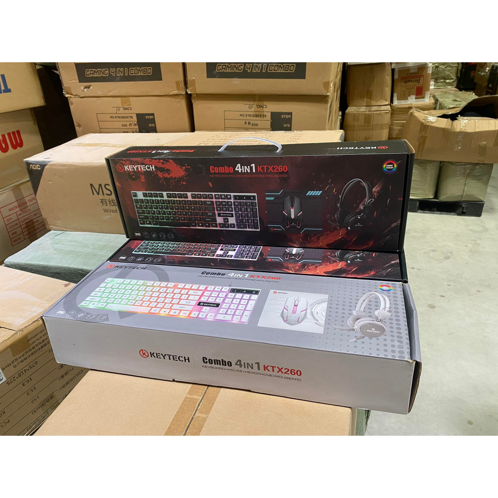 KEYTECH Combo 4in1 KTX260 keyboard + mouse + headphone + mousepad ...