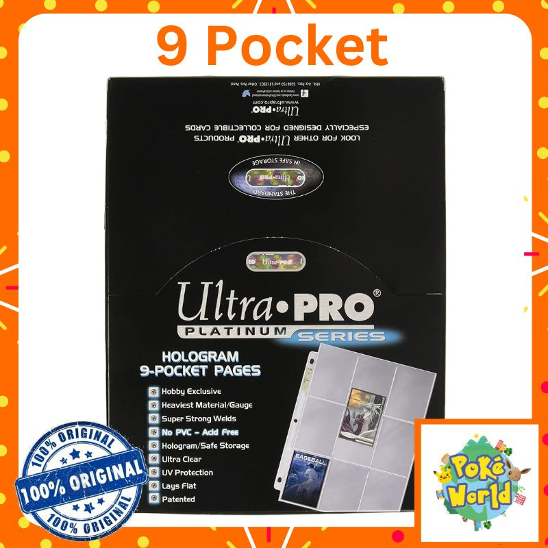 Ultra Pro 9 Pocket - Platinum and Silver Series Page for Standard Size ...