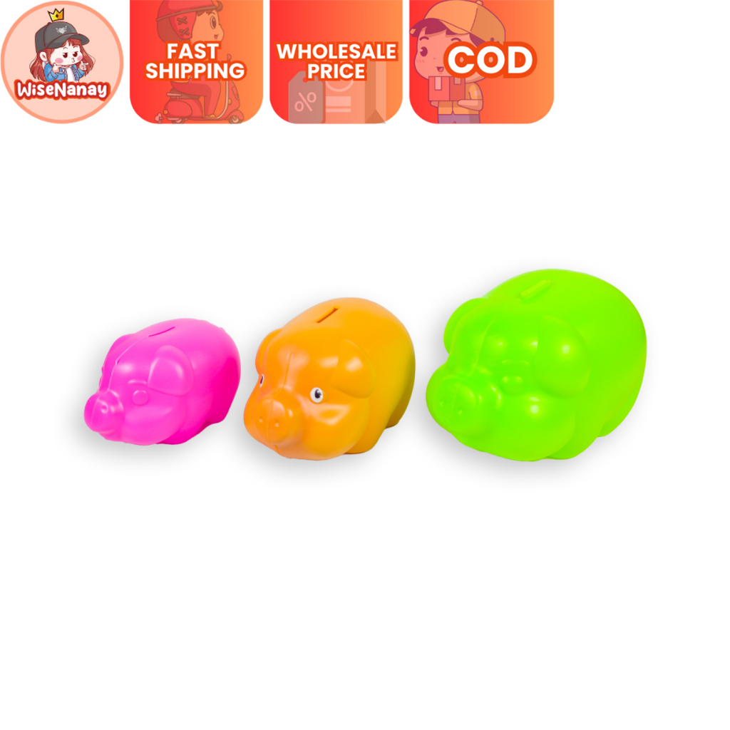 WiseNanay Piggy Coin Bank - Plastic Alkansya | Shopee Philippines