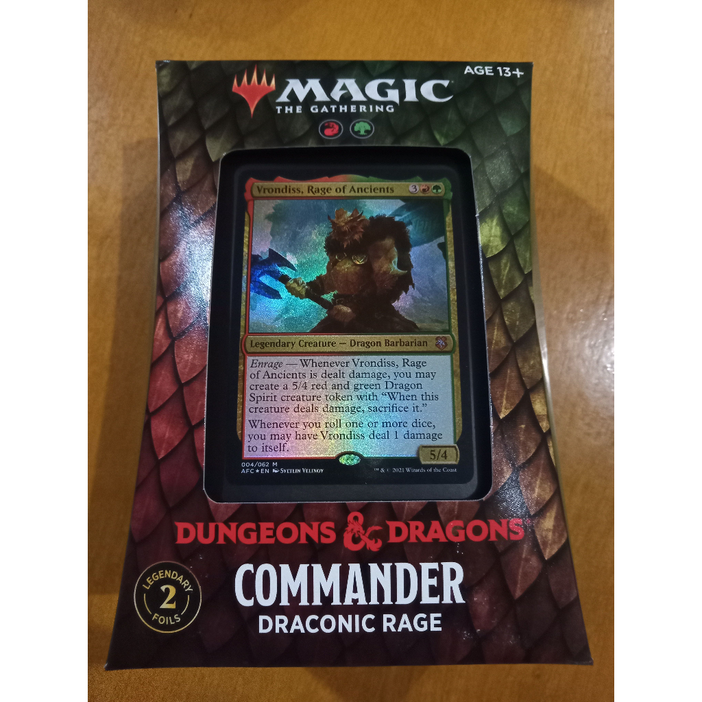 MTG Draconic Rage Vrondiss Dungeons & Dragons Commander Deck Magic: the Gathering English DND ...