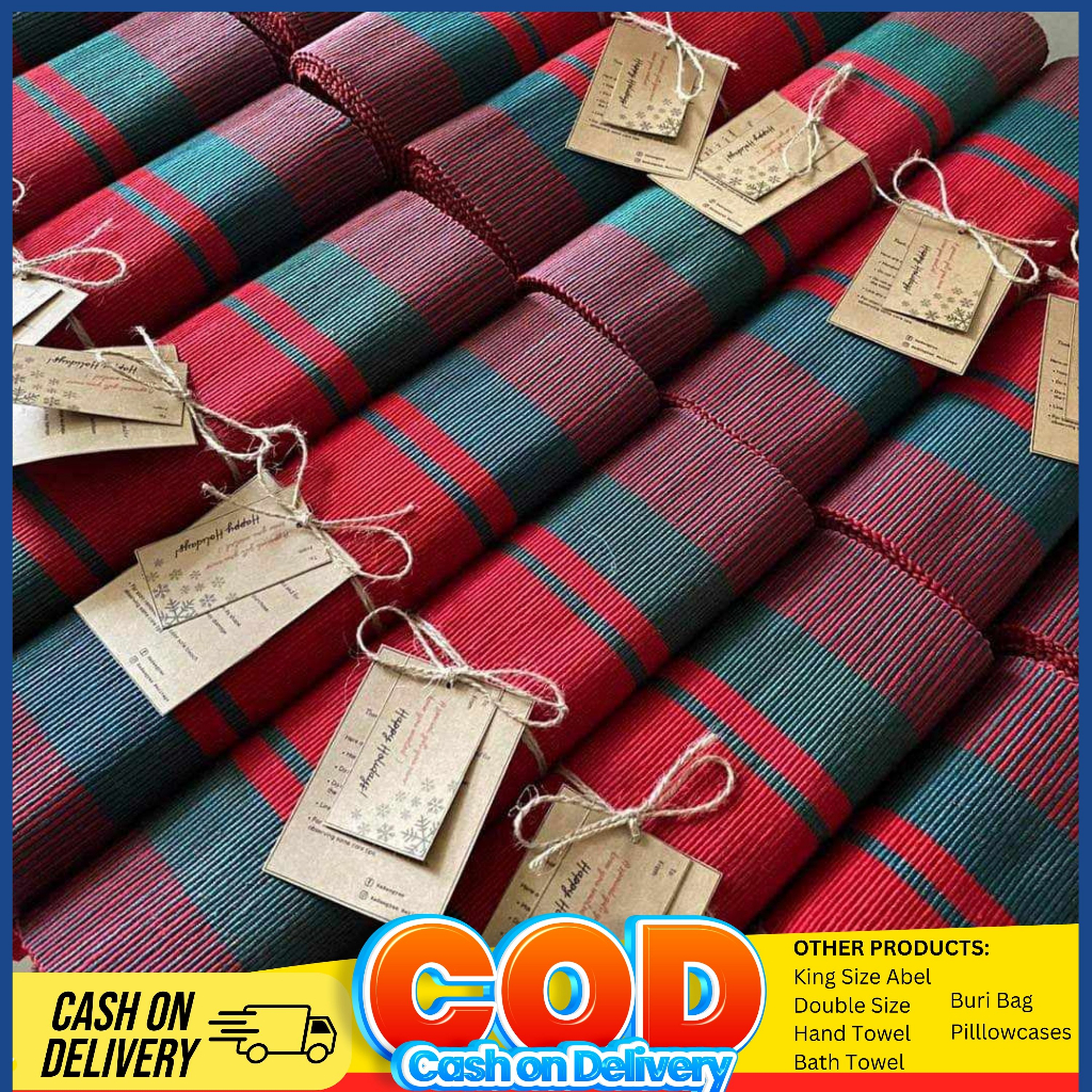 Vigan Iloco Inabel Table Runner 2.5 yards (Red and Green Design Only ...