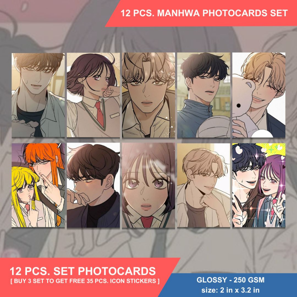 [ 12 PCS. SET ] Operation: True Love Manhwa Photocards ( 𝟮 𝗶𝗻 𝘅 𝟯.𝟮 𝗶𝗻 ...