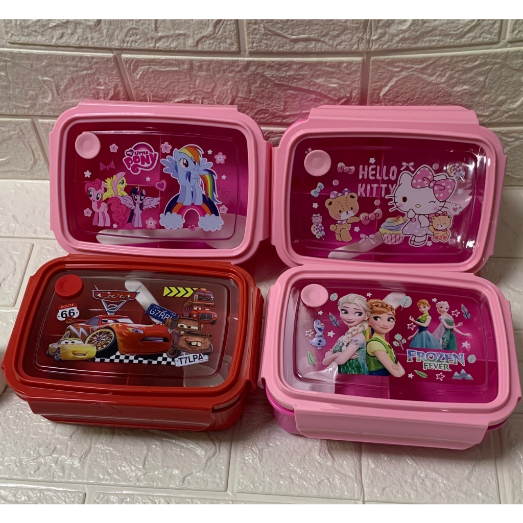 Cartoon Character Lunch Box Hello Kitty Pony Frozen Lunch Box | Shopee ...