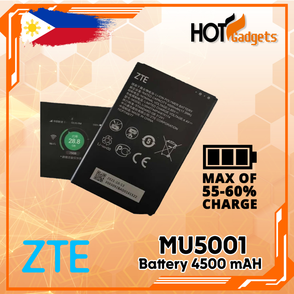 ZTE mu5001 battery Li394T44P4h815174 Battery 3.85V 4500mAh | Shopee ...