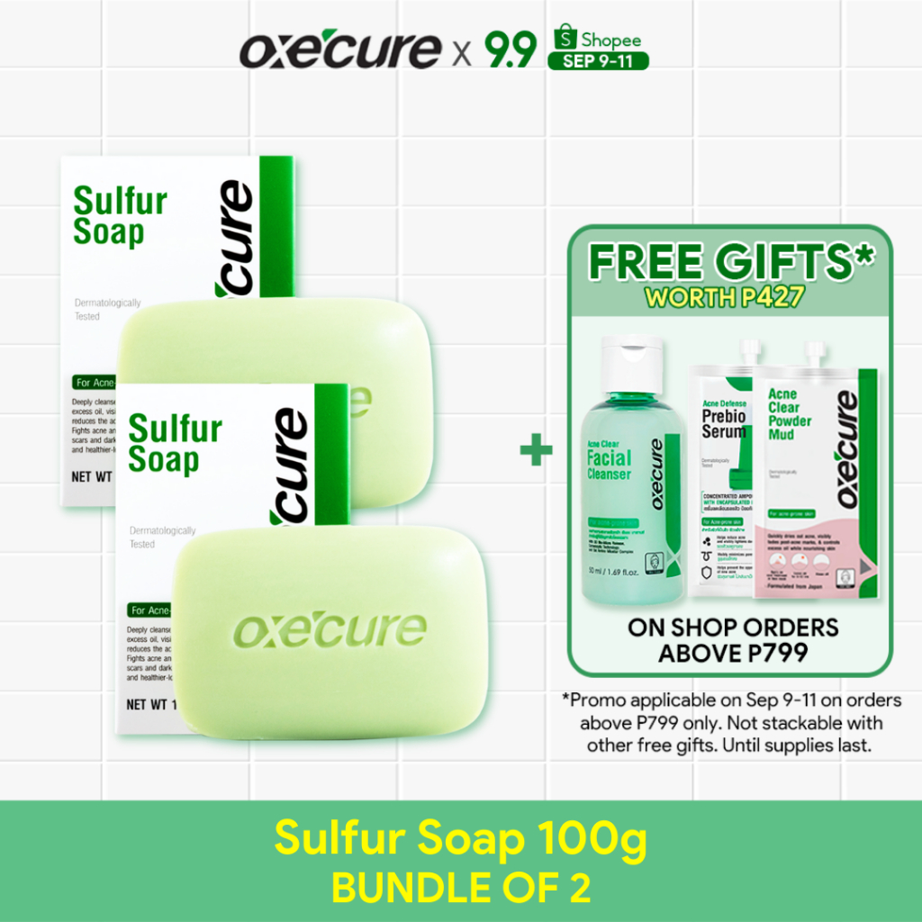 OXECURE Sulfur Soap 100g, Bundle of 2 | Shopee Philippines