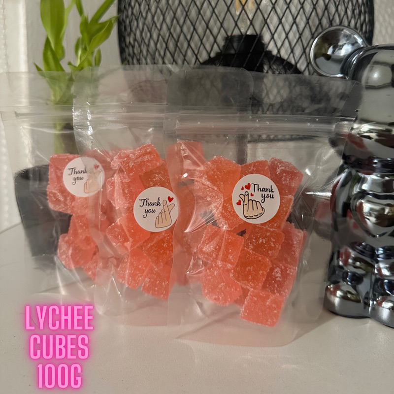 Lychee Jelly Cubes 100g | Shopee Philippines