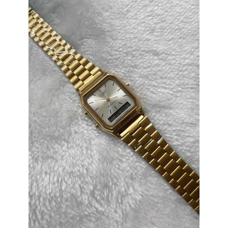 Vintage Dual Time Glass Unisex Watch | Shopee Philippines