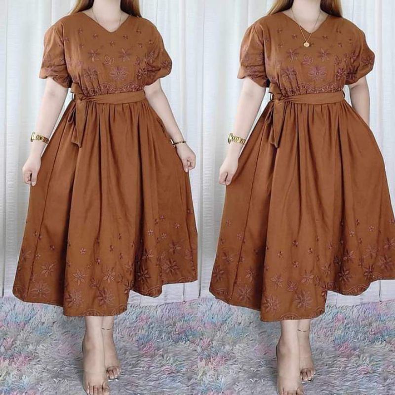 SENEPA EYELET DRESS CLASSY | Shopee Philippines