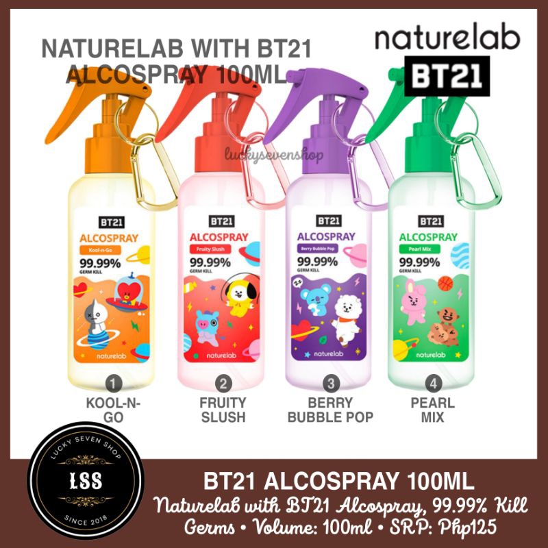 NATURELAB BT21 Alcospray Hand Sanitizer Gift Ideas For Men & Women ...