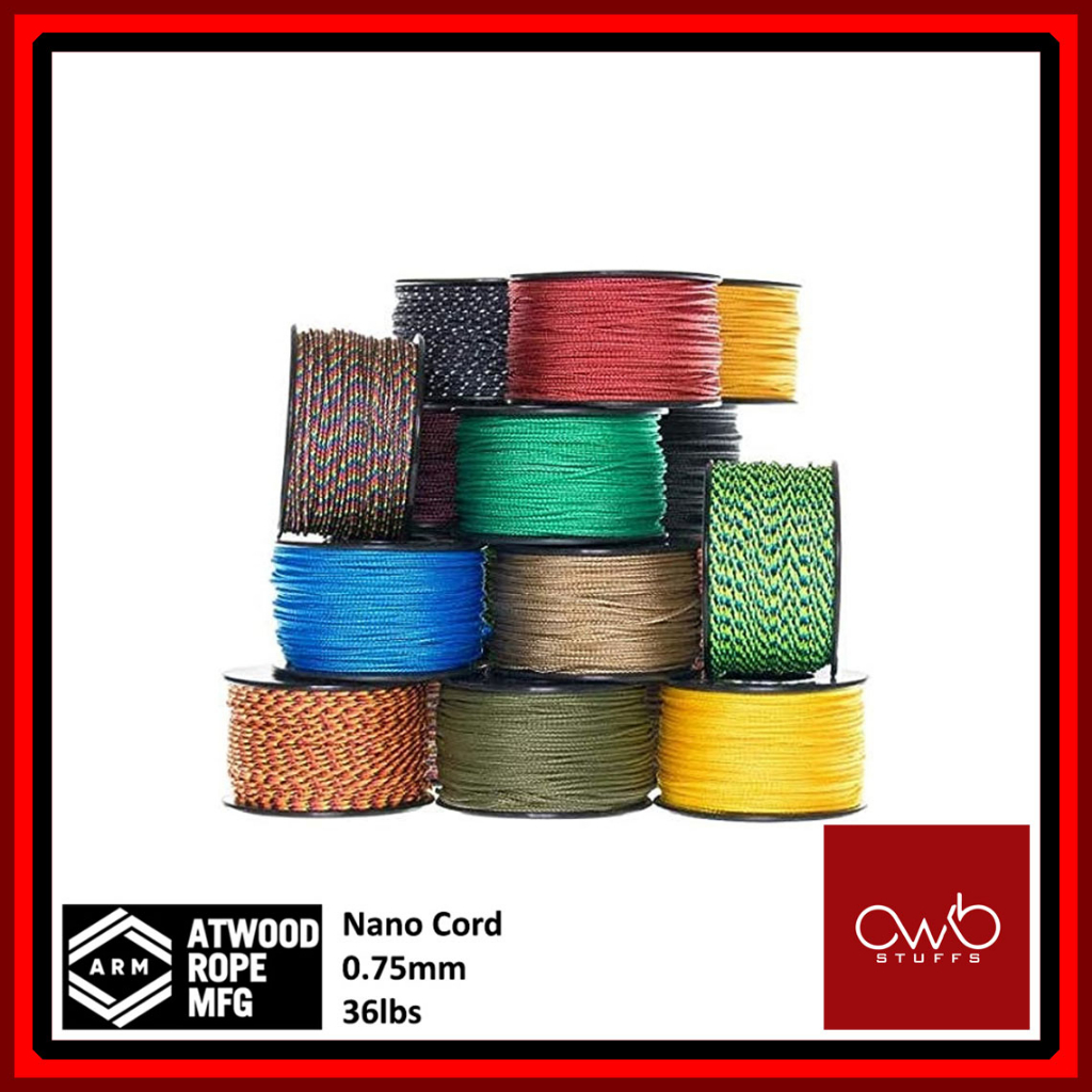 Atwood Nano Cord - 10ft Length - Made in the USA - 0.75mm Thick ...