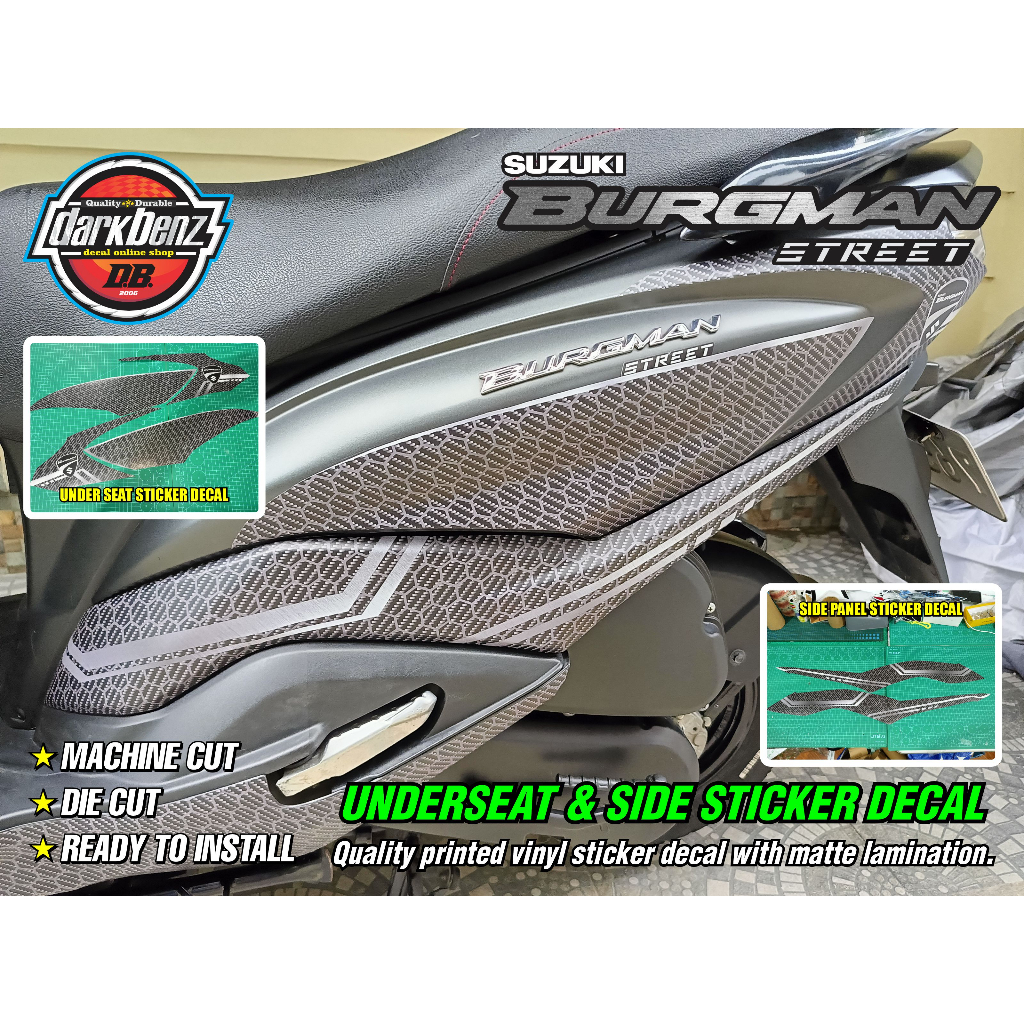 Suzuki Burgman Street & EX New Concept Quality Printed Vinyl Sticker ...