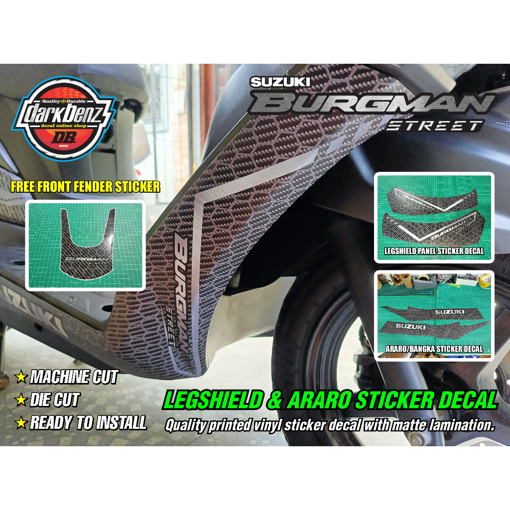Suzuki Burgman Street & EX New Concept Quality Printed Sticker Decal ...