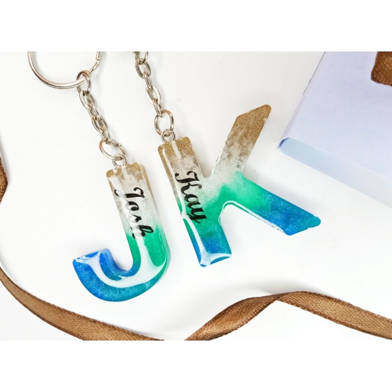 Personalized Letter Keychain/ Ocean Inspired | Shopee Philippines