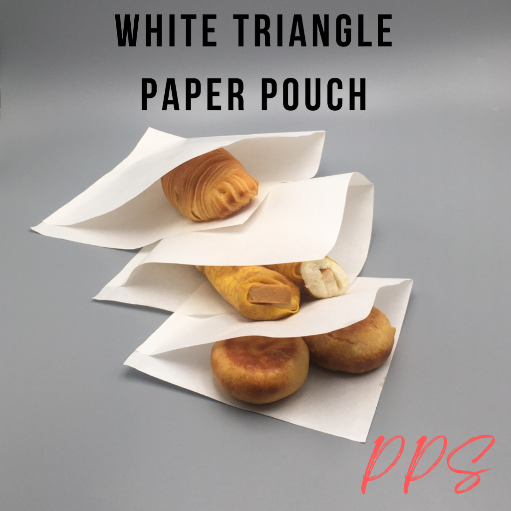 Triangle Oil-Proof Paper Bag Kraft Sandwich Donut Bread Kraft Paper ...