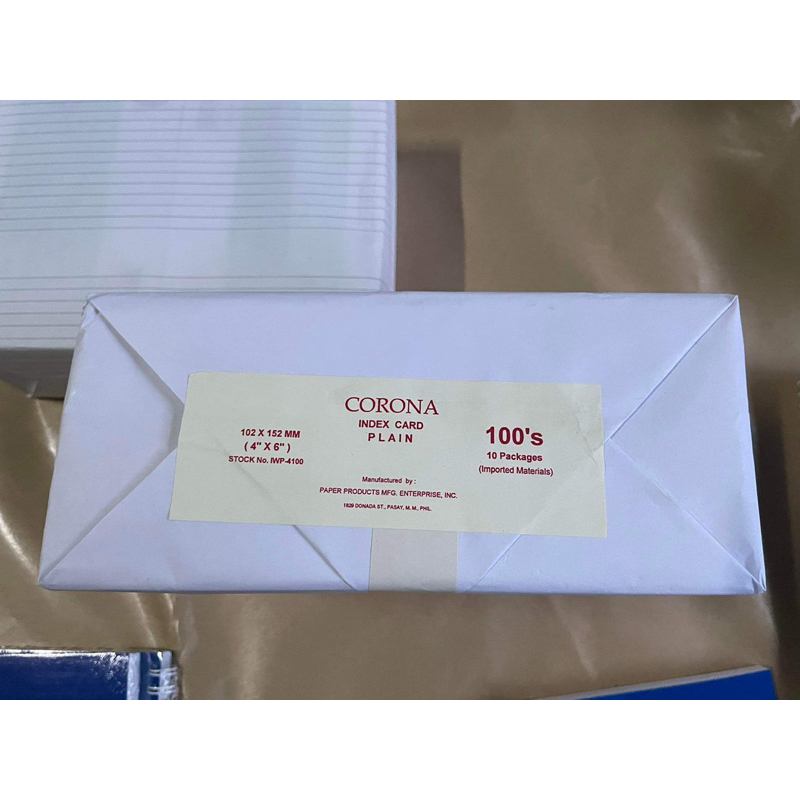 Corona Plain Index Card 1000sheets (Bundles) (NO LINE) | Shopee Philippines