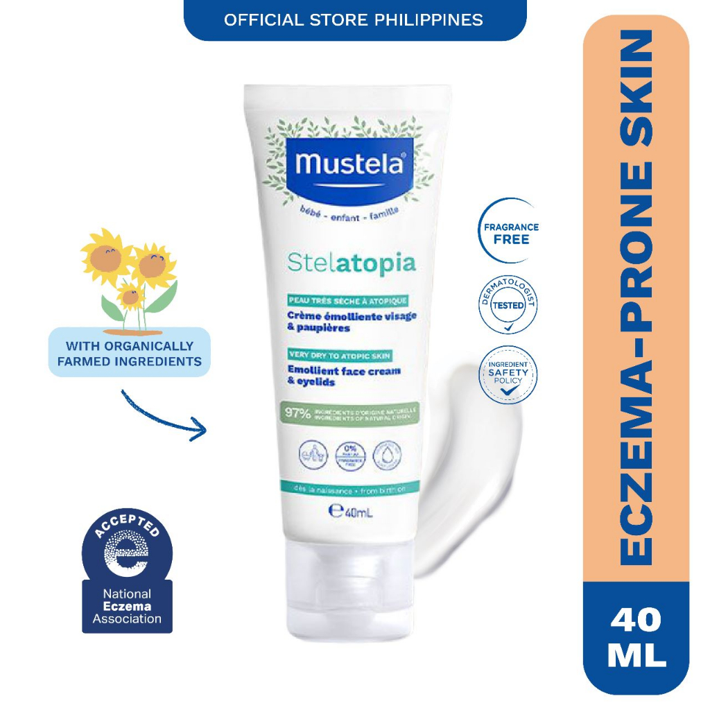 Mustela Stelatopia Emollient Face Cream 40ml- Naturalness V2 | Shopee ...