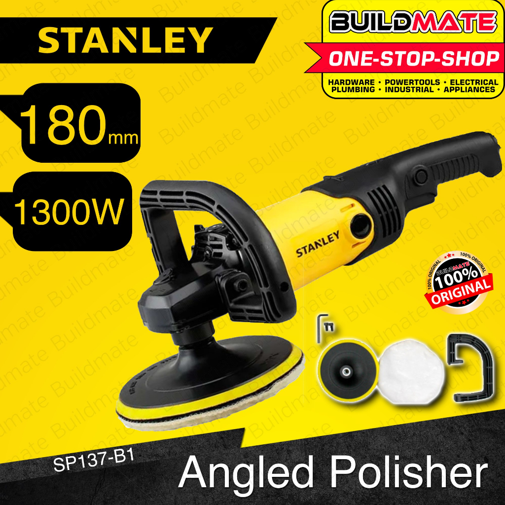 BUILDMATE Stanley Electric Angle Polisher 1300W 180mm Car Polishing ...